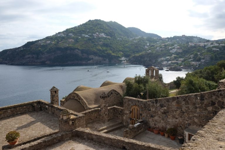 Visiting Castello Aragonese on the island of Ischia, Italy